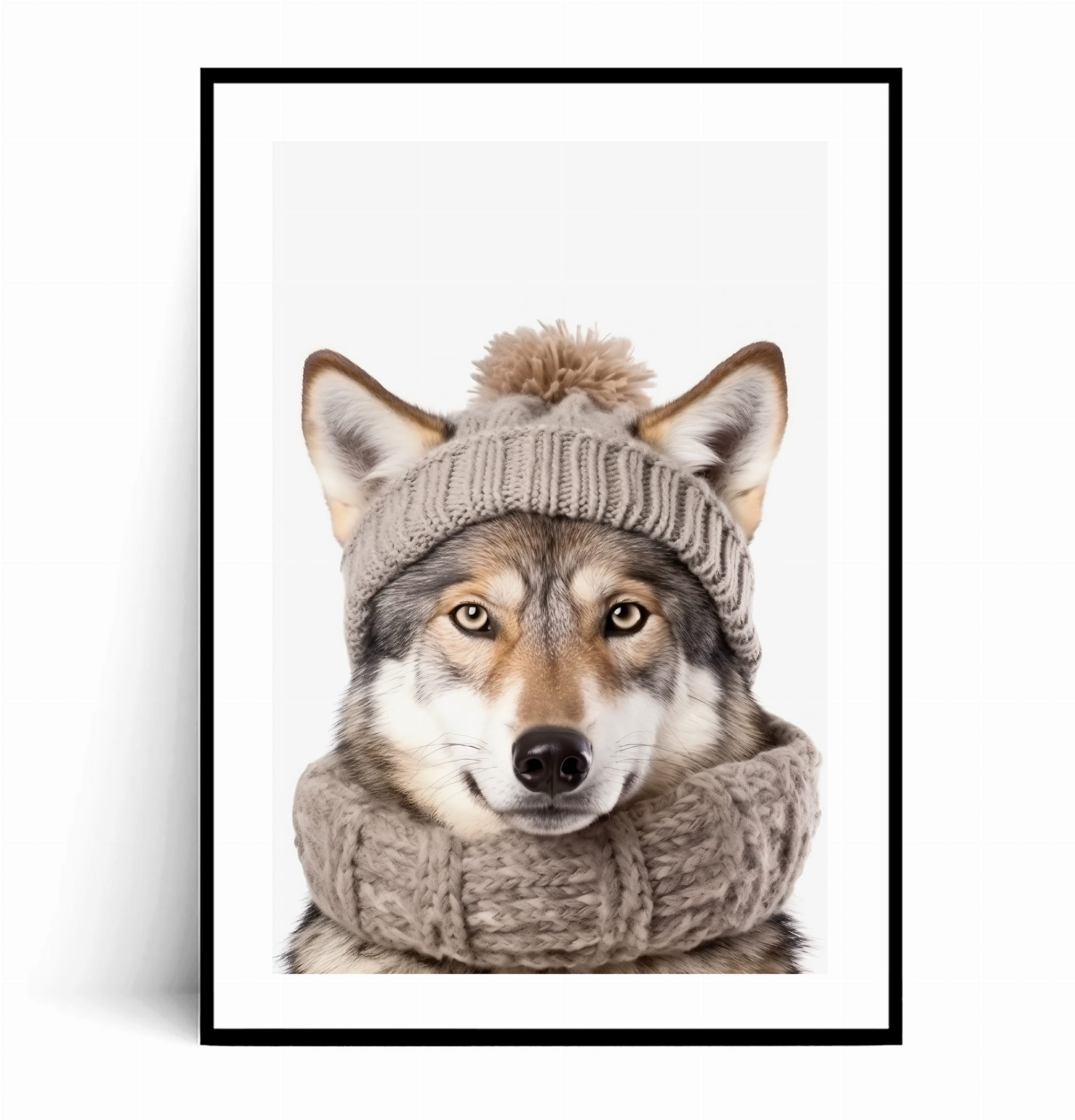 Plakat WILK W CZAPCE FOX ART STUDIO
