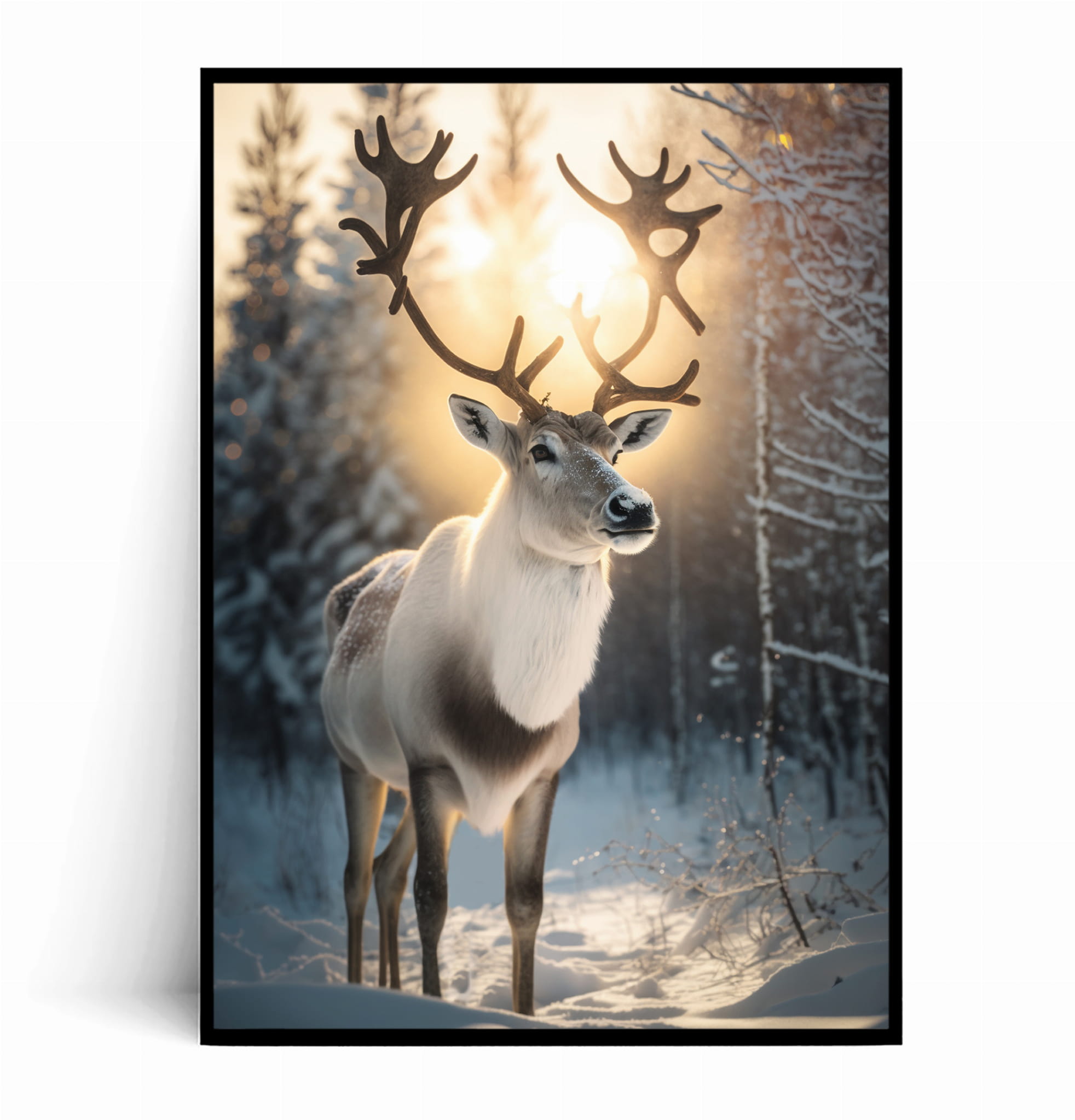 Plakat RENIFER W PROMIENIACH SŁOŃCA FOX ART STUDIO