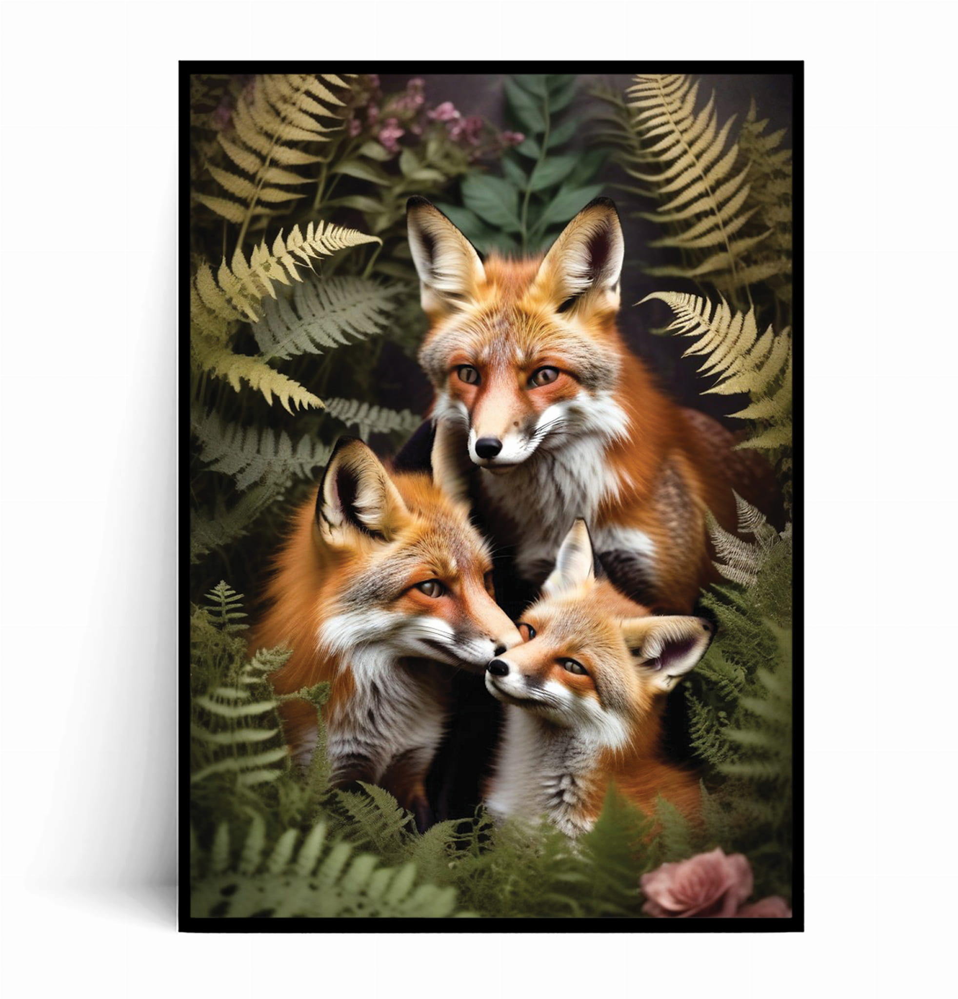 Plakat PORTRET LISY W PAPROCIACH FOX ART STUDIO